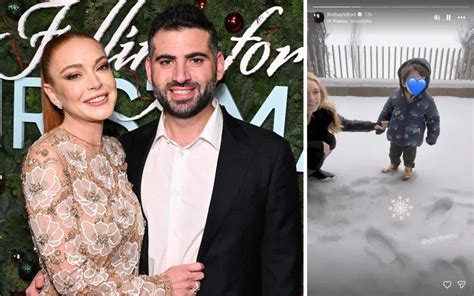Lindsay Lohan Shares Rare Photo Of Son Luai In The Snow