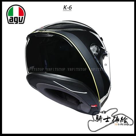 ⚠yb騎士補給⚠ Agv K 6 Minimal 黃黑銀 全罩 安全帽 亞洲版 K6 碳纖維 複合纖維 Yahoo拍賣