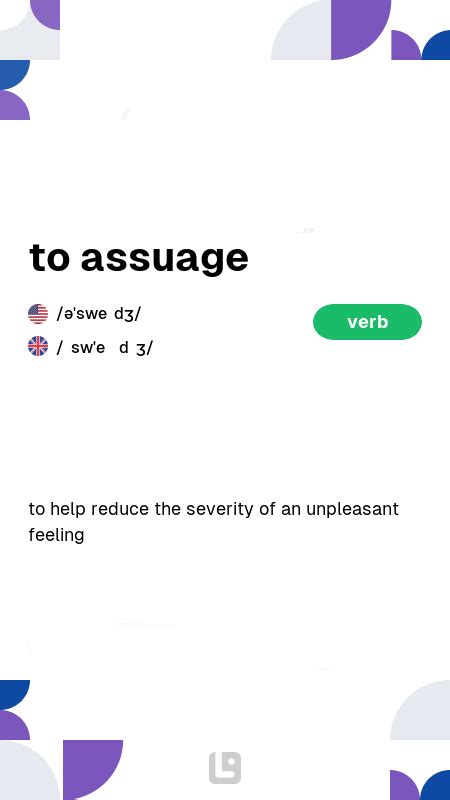 Definition And Meaning Of Assuage Picture Dictionary