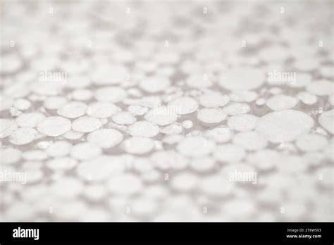 Expanded Polystyrene Foam Porous Surface Cut Spheres Close Up Macro Selective Focus Stock