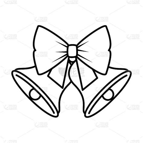 带领结的圣诞铃素材 花瓣网