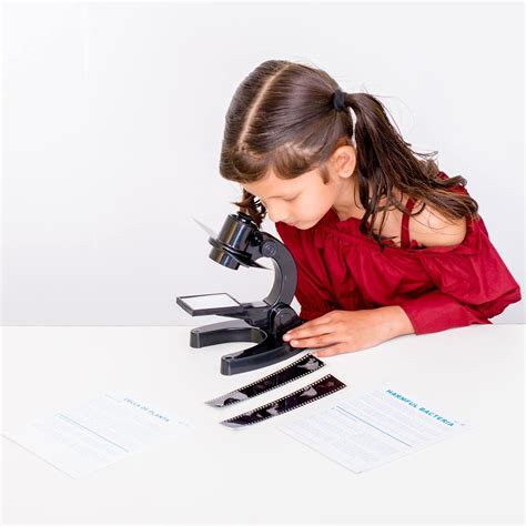supertek microslide viewer with 5 microslides educational beginner