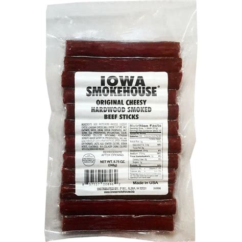 Hardwood Smoked Beef Sticks Cheesy Original 8 75 Oz