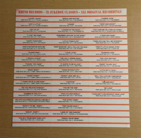 Rhino Jukebox Classics The Sixties 78rpm Box Set