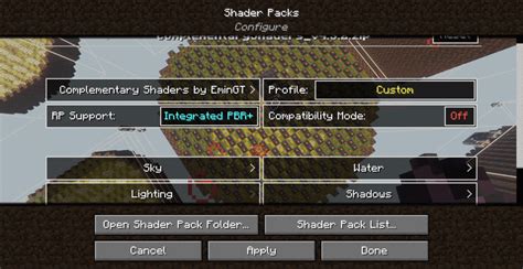 Request Add Some Opacity To The Buttons On The Upcoming GUI Issue IrisShaders Iris