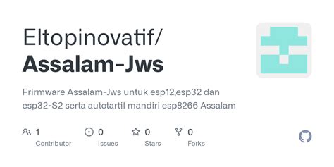 Github Eltopinovatifassalam Jws Frirmware Assalam Jws Untuk Esp12