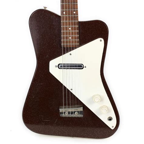 Vintage 1960s Danelectro Pro 1 Electric Guitar Brown Sparkle Cream