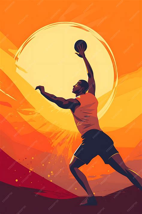 Premium Ai Image Poster Design Of Discus Throw Precision And