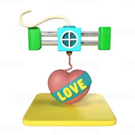 Printing Heart 3d Illustration Icon 32055171 Png