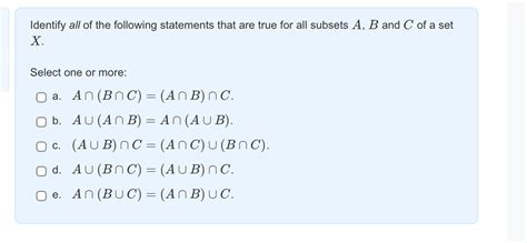 Solved Identify all of the following statements that are | Chegg.com