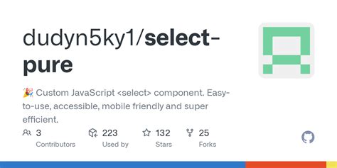 github dudyn5ky1 select pure 🎉 custom javascript component easy to