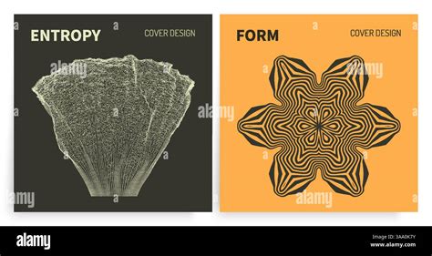 Abstract Design Element Optical Art Snowflake Array With Dynamic