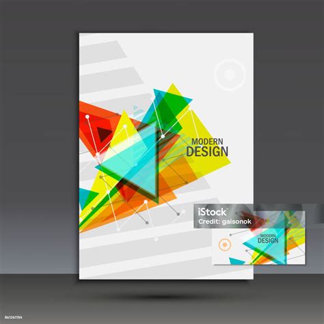 가벼운 책 커버입니다 인쇄도 서 브로셔 전단지에 대 한 삼각형의 추상적인 벡터 구성 0명에 대한 스톡 벡터 아트 및 기타 이미지 0명 개념 건설 산업 Istock