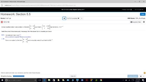 Solved Find An Inverse Matrix P And A Matrix C Of The Form Chegg