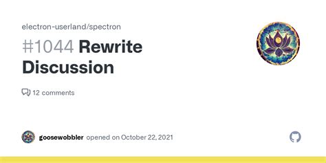 Rewrite Discussion · Issue 1044 · Electron Userlandspectron · Github