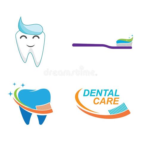 Toothbrush Logo Illustration Stock Vector Illustration Of Design