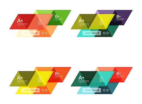 Premium Vector Set Of Vector Triangle Geometric Infographic For