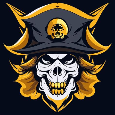 Premium Vector Pirate Skull Logo Concept