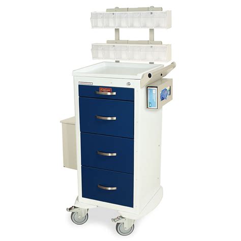 M Series Tall Mobile Phlebotomy Workstation With Md18 Phb Accessory Package Mini Width Four