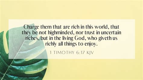 1 Timothy 6 17 Kjv