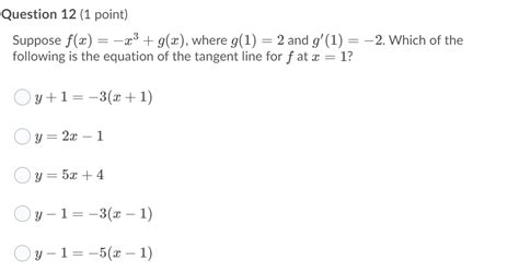 Solved Question 4 1 Point Let F Be A Function Which Is Chegg Com