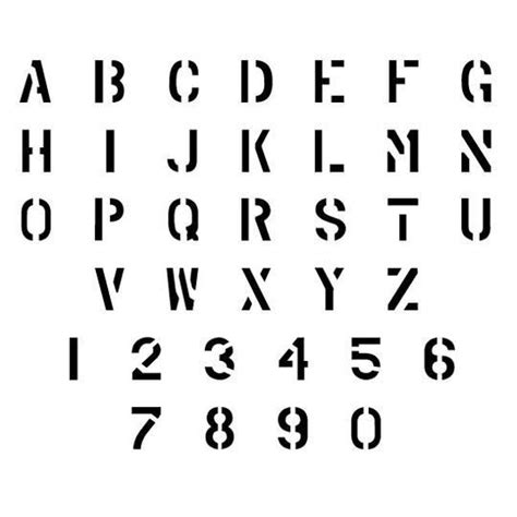 Military Font Numbers