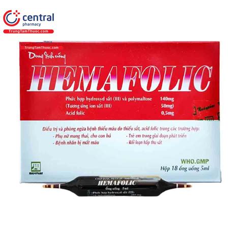 Thuốc Hemafolic Bổ Sung Lượng Sắt Cần Thiết Cho Cơ Thể