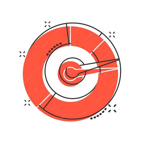 Premium Vector Meter Dashboard Icon In Comic Style Credit Score