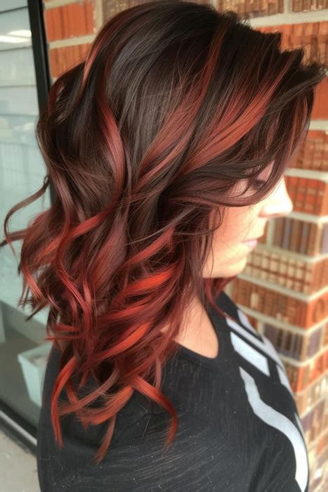 35 Gorgeous Ways To Wear Red Highlights In Brown Hair Flos Blog