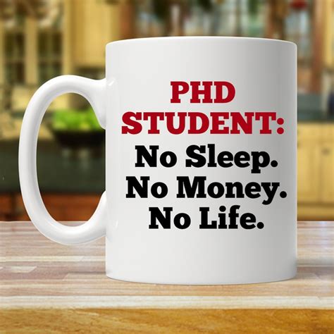 Phd Student Mug Etsy