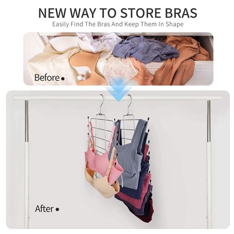 4 Pack Tank Top Hanger Bra Organizer For Closet
