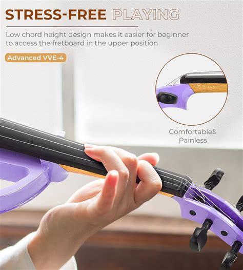 Buy Vangoa Electric Violin 4 4 Full Size Silent Violin Set For Beginner