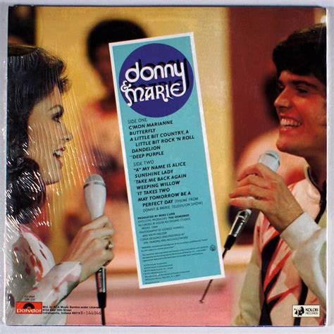 Osmonds Donny Marie Donny Marie Featurng Songs From Donny Osmond