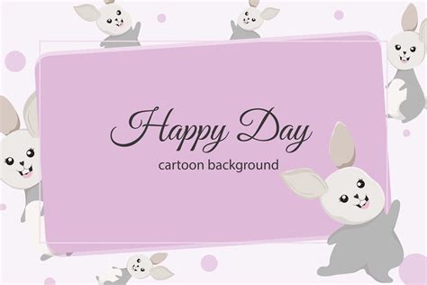 Cute Bunny Template Background Design Graphic By Febianaputri123