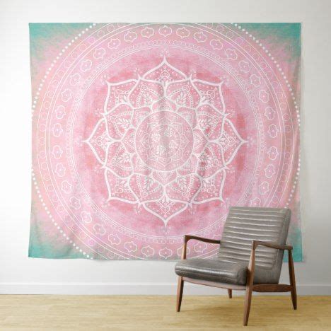 Bohemian Blush Pink And Blue Tapestry Zazzle Blue Tapestry Tapestry