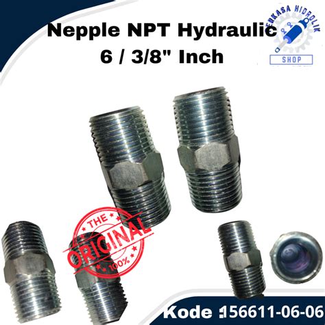 Jual Hydraulic Nepple Npt 3 8 Inch Shopee Indonesia