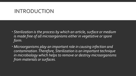 Solution Sterilization Techniques Studypool