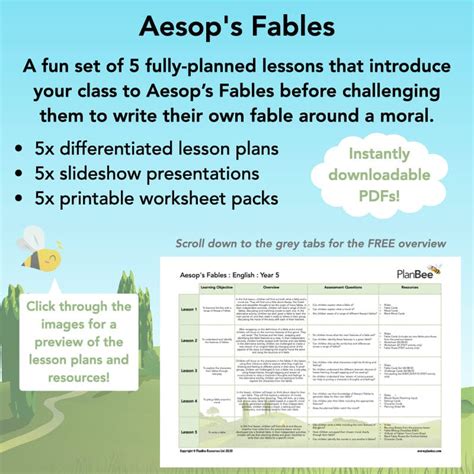 Aesops Fables Ks2 English Lesson Plans By Planbee