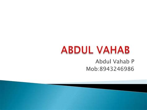 abdul vahab ppt