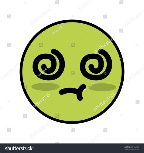 Cute Kawaii Beautiful Face Dizzy Crazy Stock Vector Royalty Free 657900694 Shutterstock