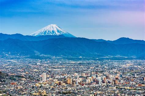 Kofu Japan Skyline With Mt Fuji Photograph By Sean Pavone Fine Art