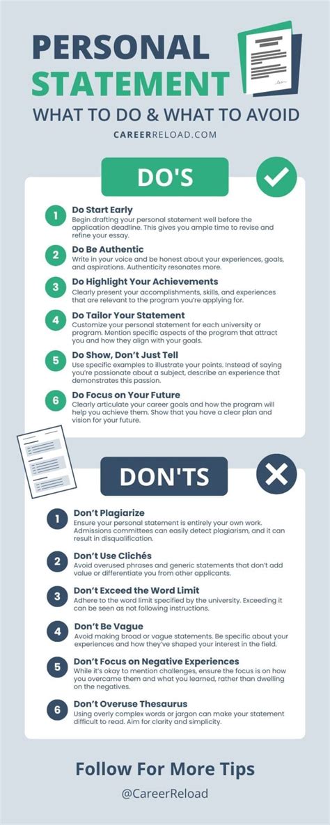 How To Write An Excellent Personal Statement Career Reload