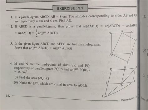 Solved Exercise 9 1 10 1 In A Parallelogram Abcd Ab 8