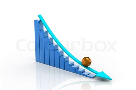 Graph Showing Decrease In Profits Stock Image Colourbox