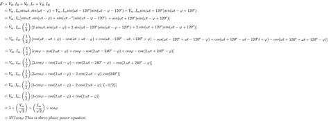 3 Phase Electrical Power Formula