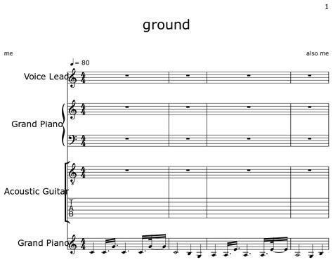 Ground Sheet Music For Voice Lead Piano Acoustic Guitar