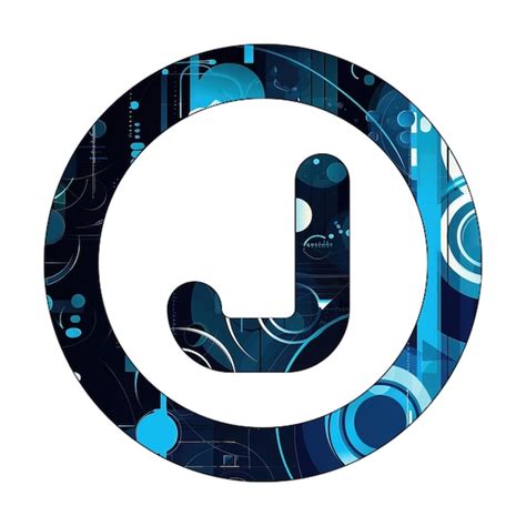 Image Icon Circle J Blue Spheres Background Circle Shapes Premium Ai