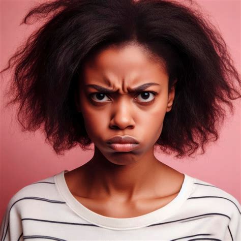 Premium Photo Angry Disgruntled Woman On A Solid Pink Background Ai