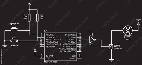 Schematic Diagram Of Electronic Device Vector Drawing Electrical