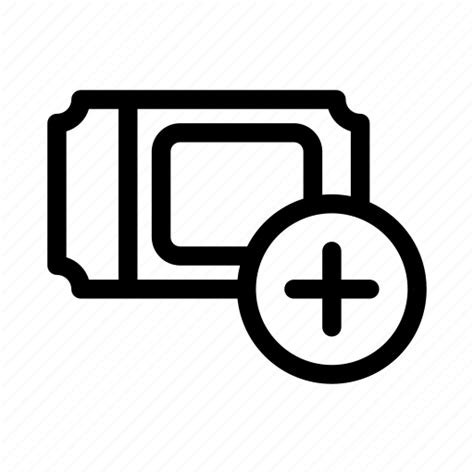 Ticket Add Admission Insert Pass Icon Download On Iconfinder